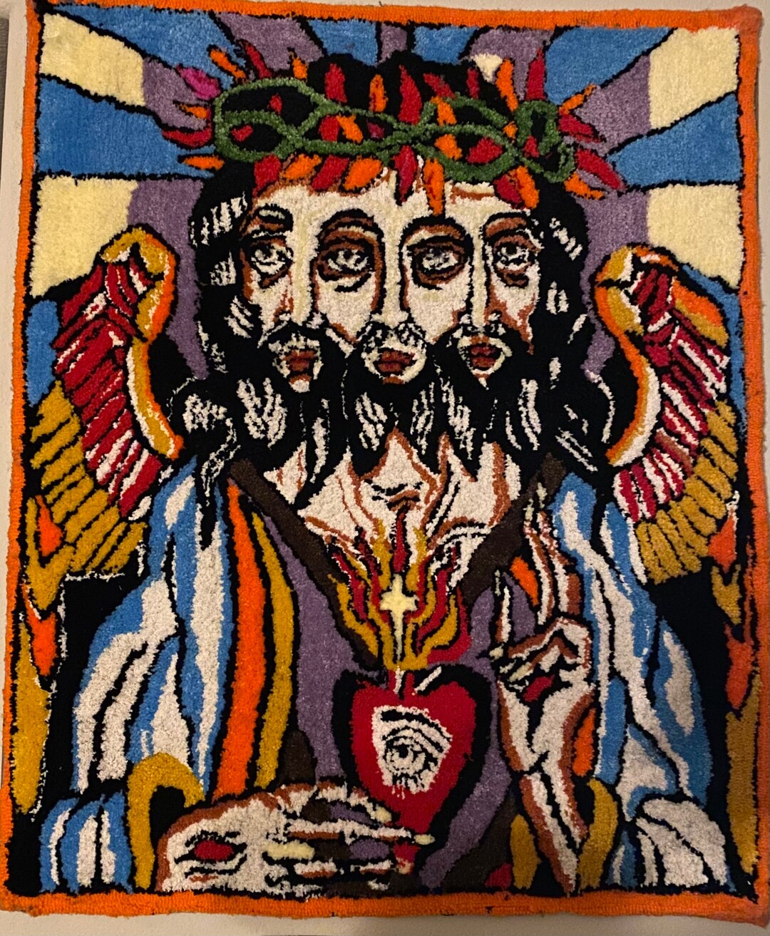 Jesus Tufted Rug 3 Heads - Etsy
