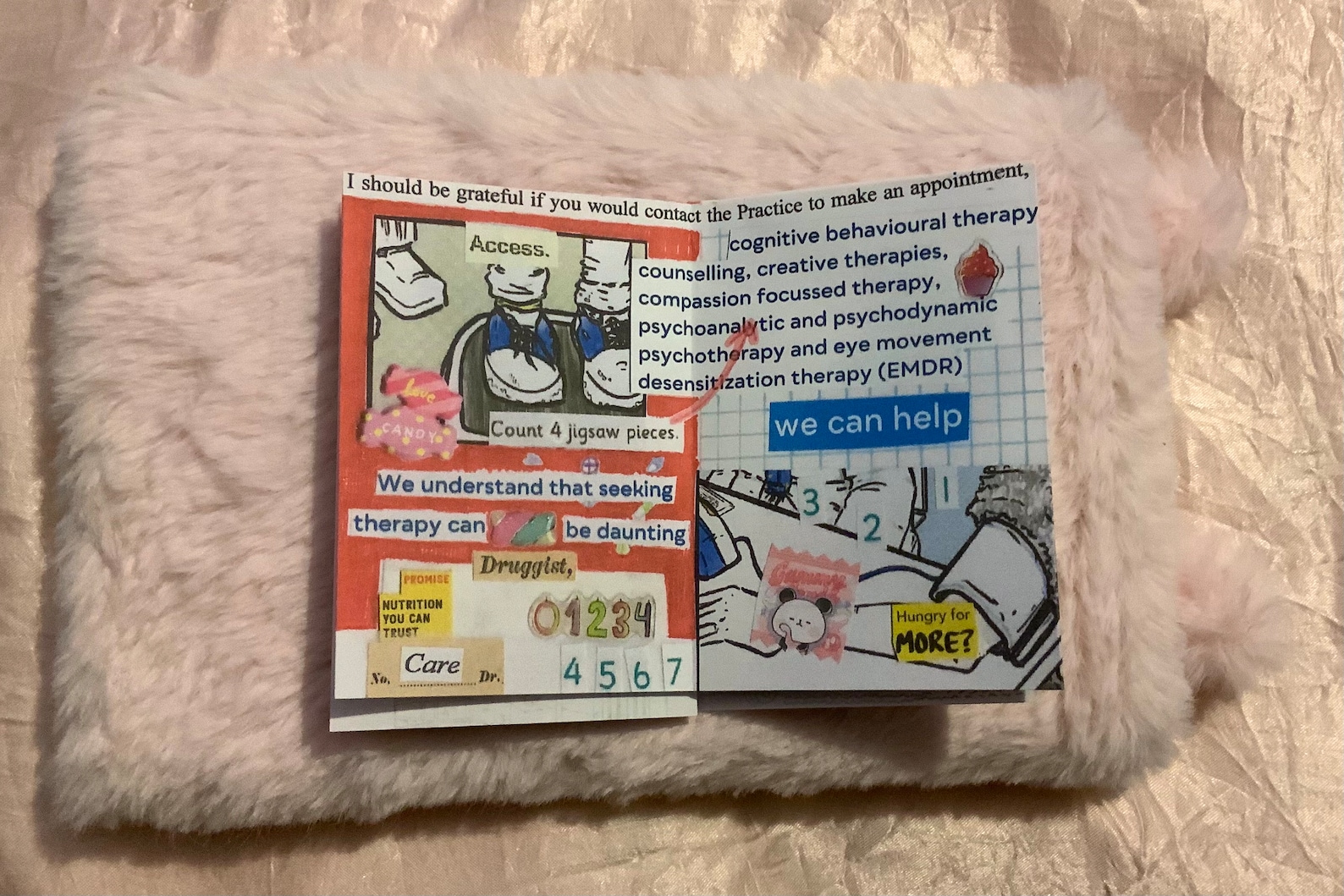 CIRCLE THE NUMBER Small Recovery Zine (collage, Original Art, Stickers ...