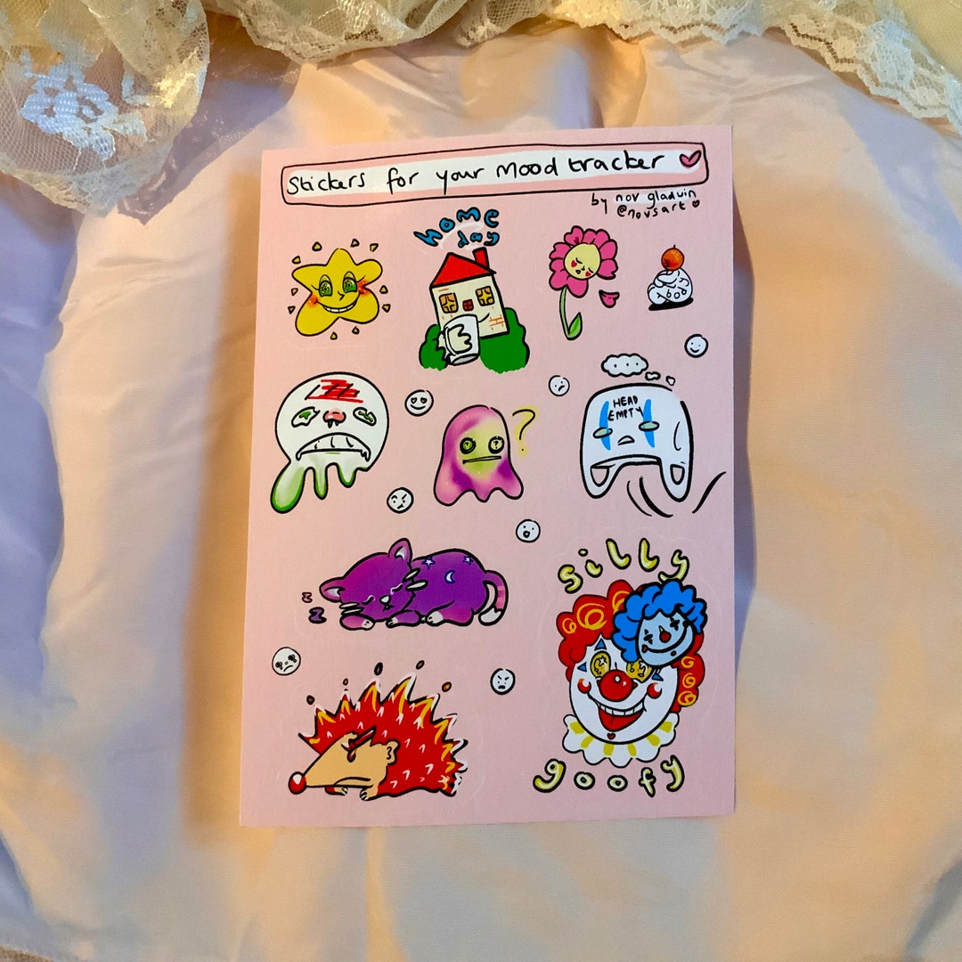 Mood Tracker Sticker Sheet - Etsy