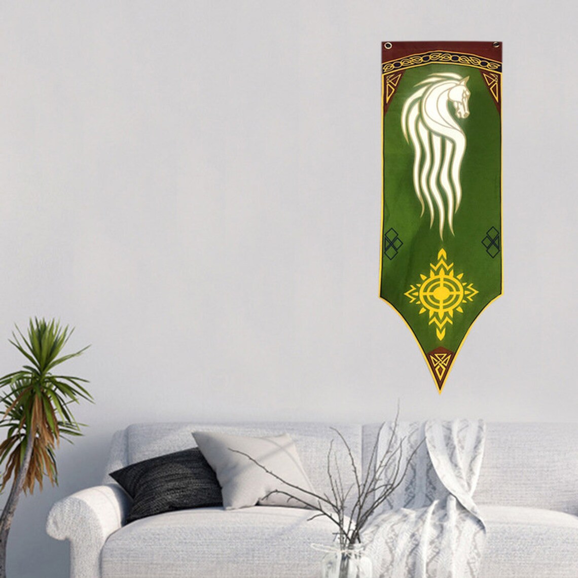 Lord of the Rings Flag Lotr Banner of Rohan Wall - Etsy