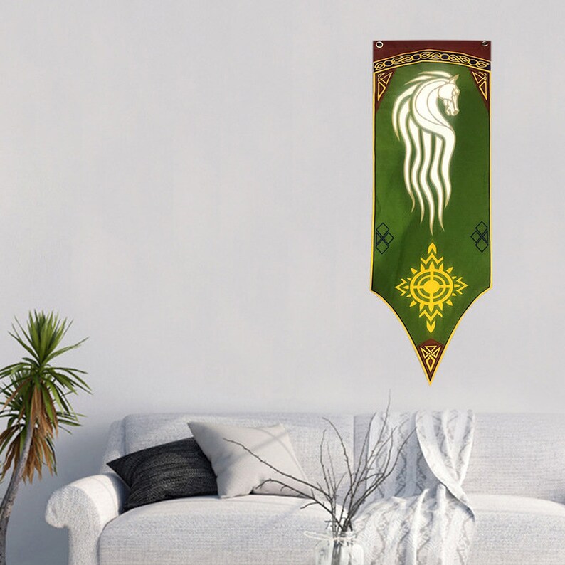 Lord of the Rings Flag Lotr Banner of Rohan Wall - Etsy