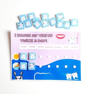 Teeth Brushing Chart Calendar for Kids and Daily Healthy Teeth - Etsy