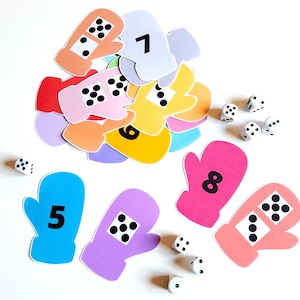 Mitten Counting Activity, Kindergarten Worksheets, Learn to Count 1 to ...