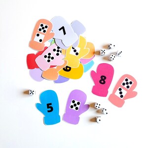Mitten Counting Activity, Kindergarten Worksheets, Learn to Count 1 to ...