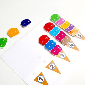 Ice Cream Counting Activity and Busy Book for Toddlers - Etsy
