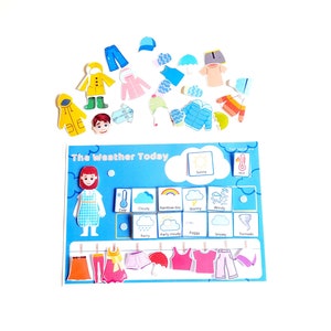 Child's Weather Chart and Printable Daily Calendar for Toddlers and ...