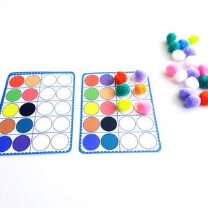 Color Matching Game, Fine Motor Skills - Etsy