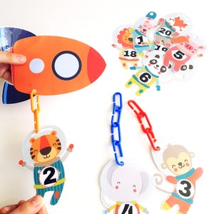 Space Counting Activity, Learn Numbers 1-20, Fine Motor Skills, 1-20 ...