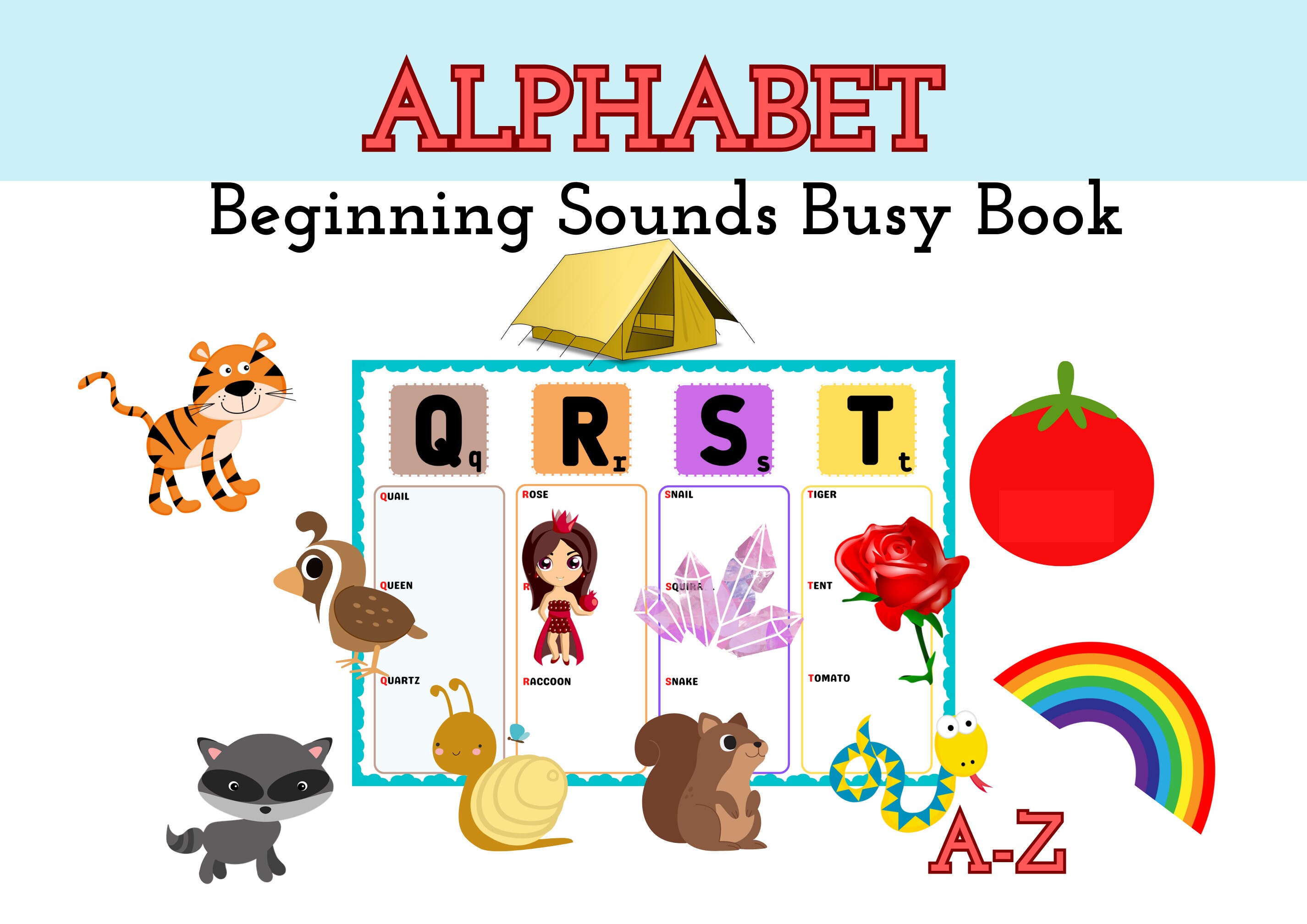 Beginning Sound Worksheet , Beginning Sounds Busy Book, Alphabet ...