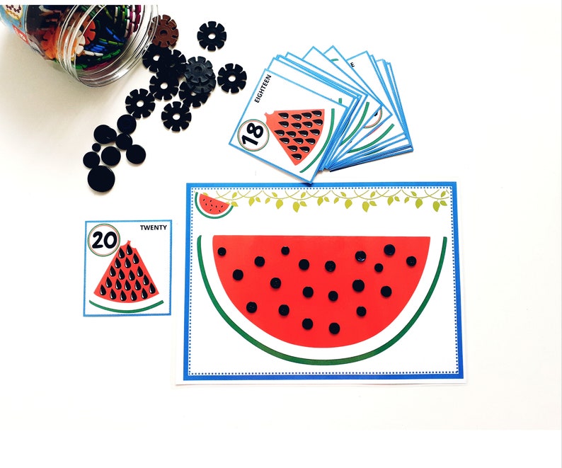 Watermelon Seed Counting Activity for Toddlers and Preschoolers, Learn ...
