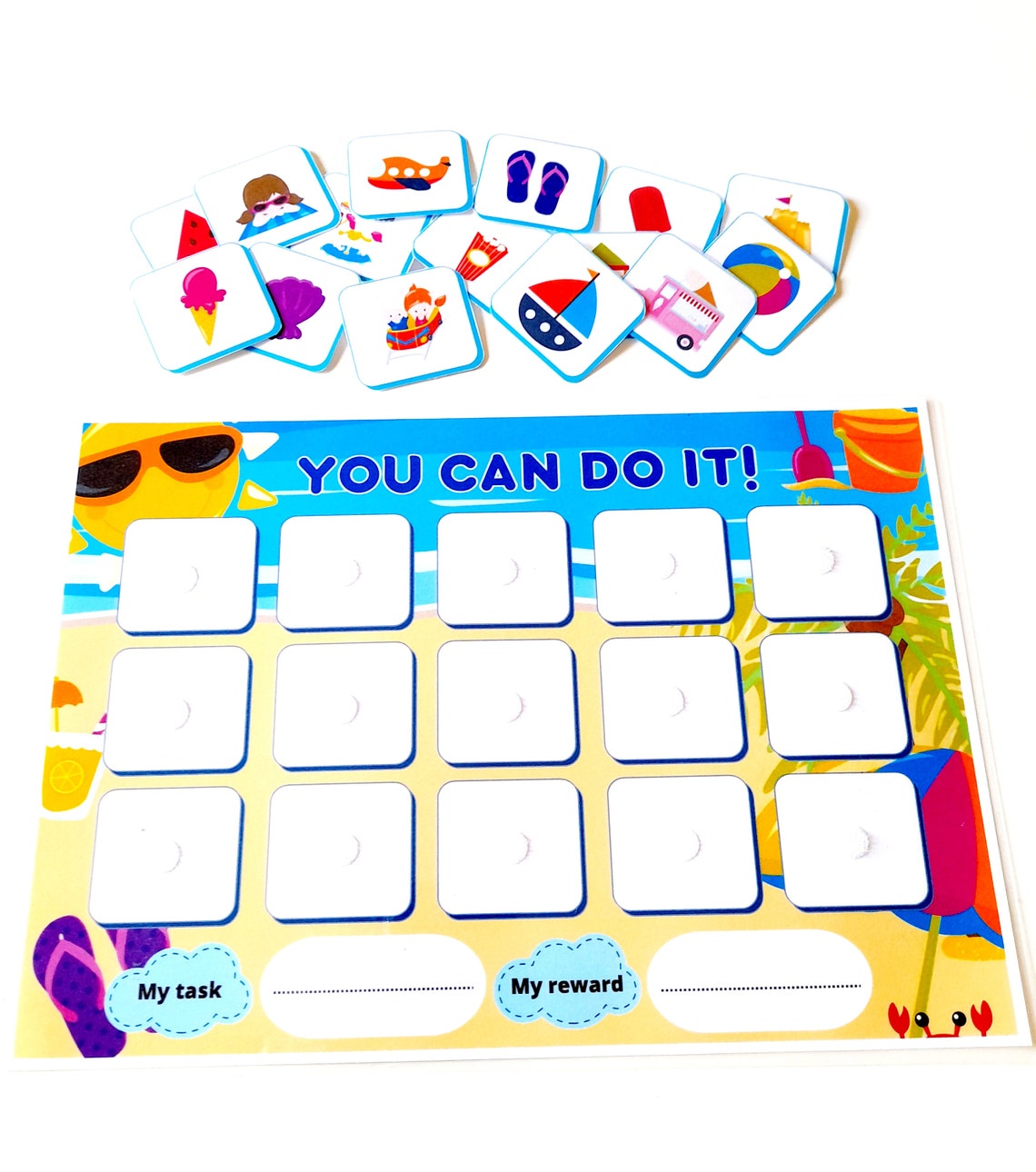 Summer Reward Chart Printable Behavior Chart Responsibility - Etsy