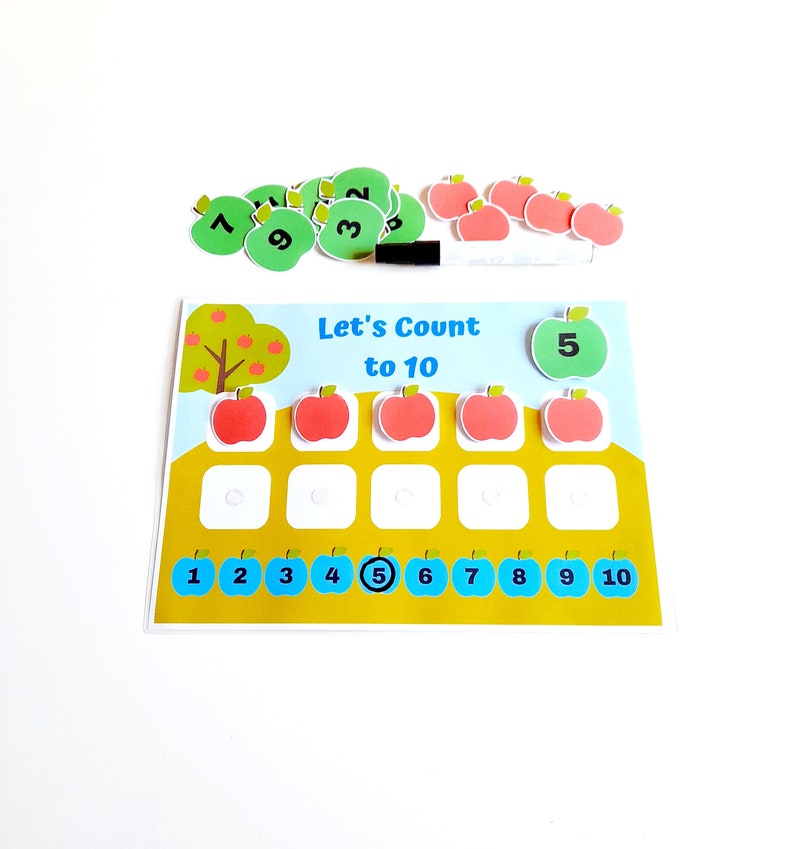 Apple Counting Activity Numbers 1 to 10 Count for Kids - Etsy