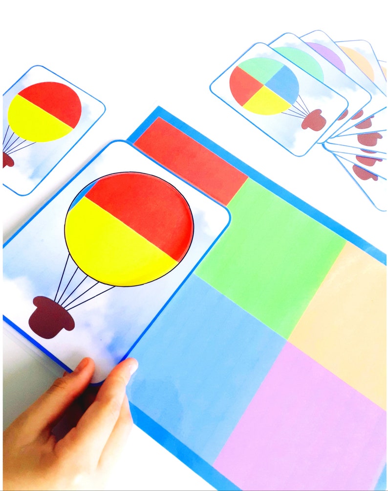 Hands on Montessori Activity, Color Matching Game, Fine Motor Skills ...