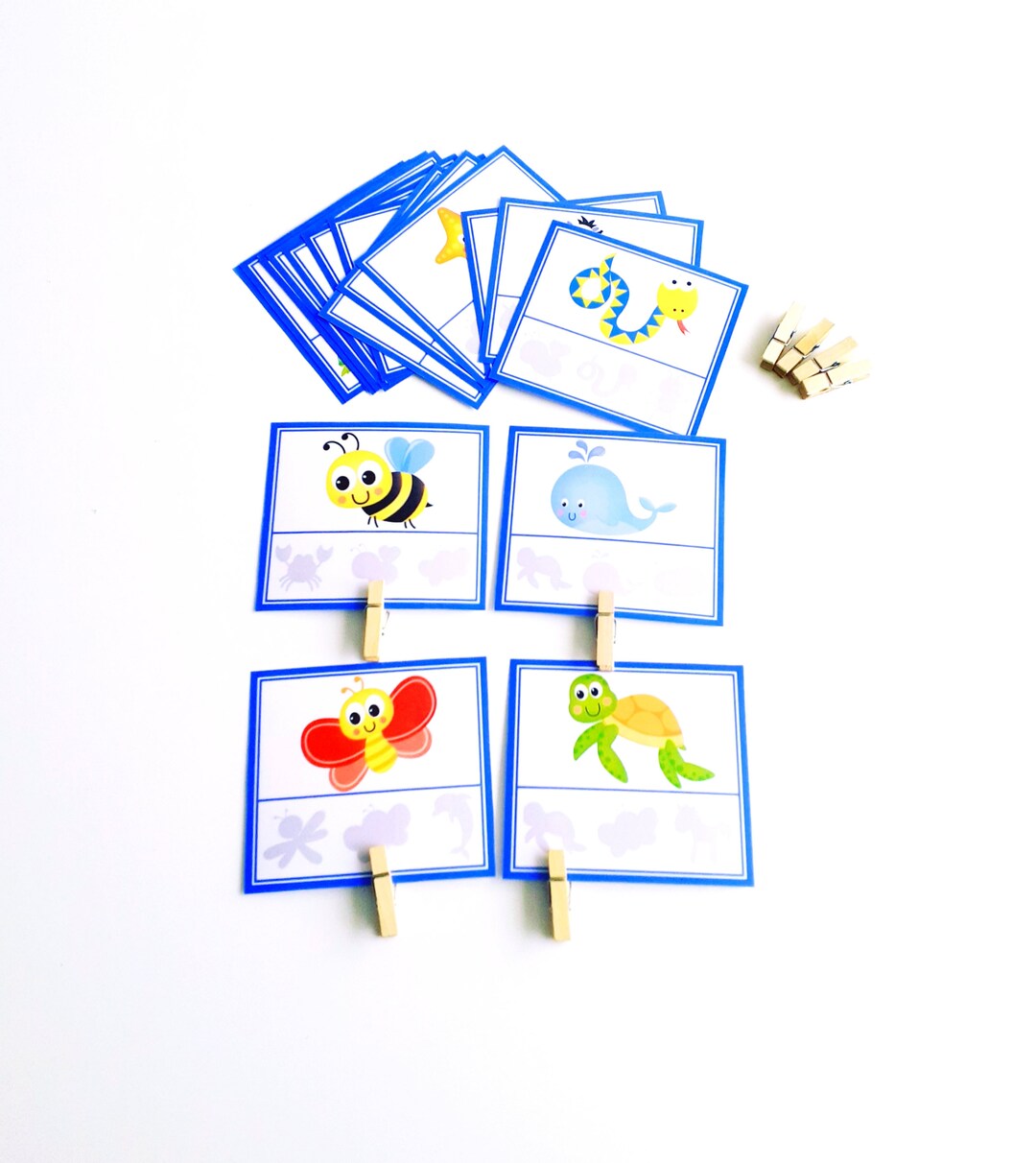 Animal Matching Cards , Fine Motor Skills - Etsy