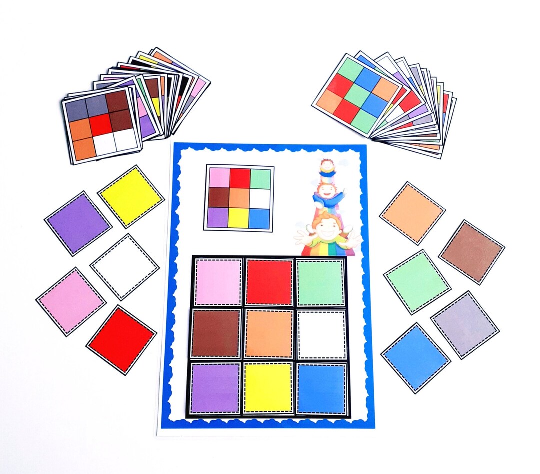 Color Pattern Activity, Fine Motor Skills, Color Matching Game ...
