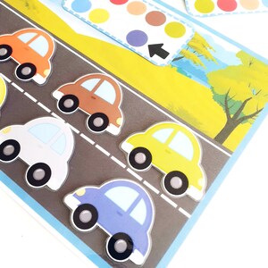 Car Pattern Activity, Colors Matching and Fine Motor Skills - Etsy