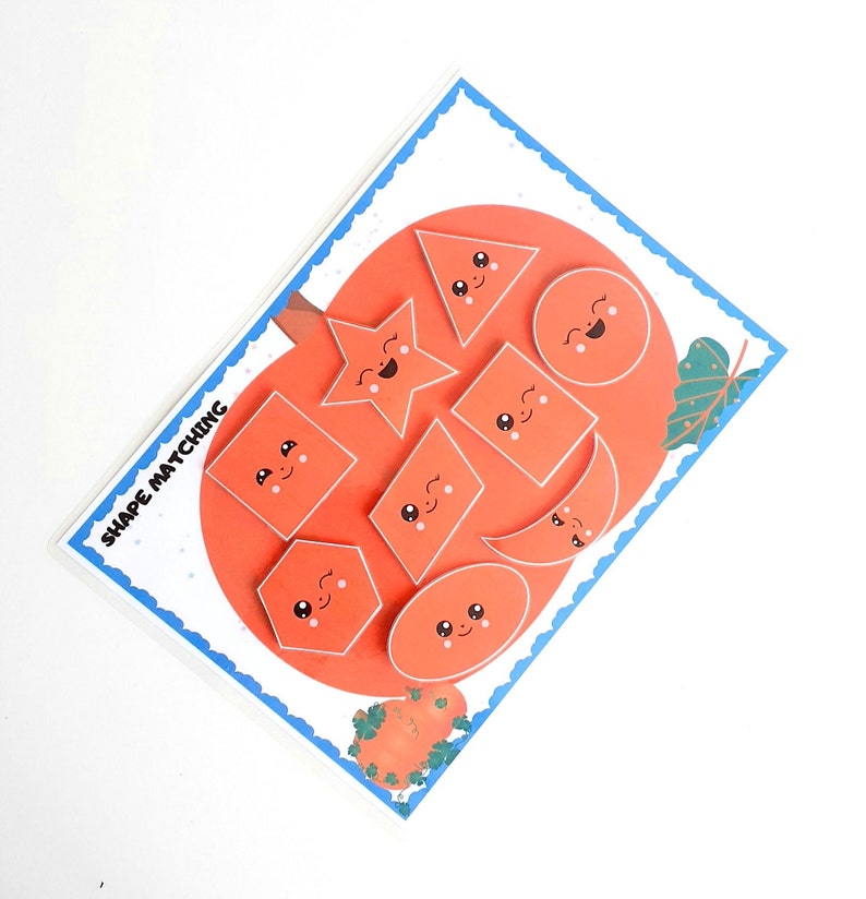 Shape Matching Game, Homeschool Worksheet, Preschool Shape Activities ...