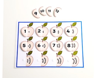 Number Matching Game, Printable Learning Numbers - Etsy