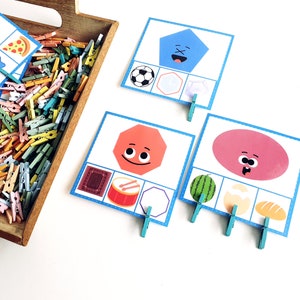 Shape Flash Cards, Shape Matching Worksheet, Shape Matching Game, Shape ...