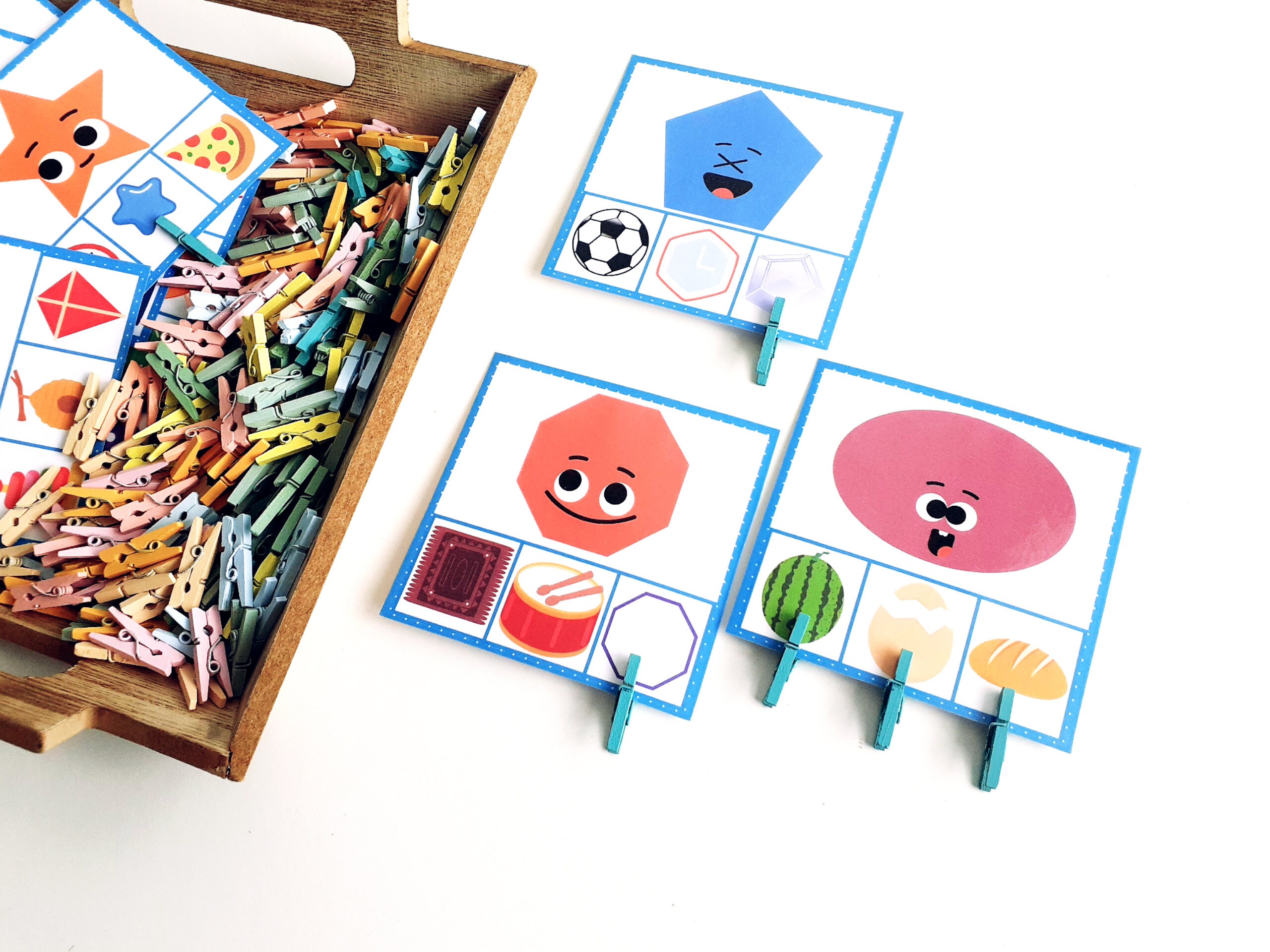 Shape Flash Cards, Shape Matching Worksheet, Shape Matching Game, Shape ...