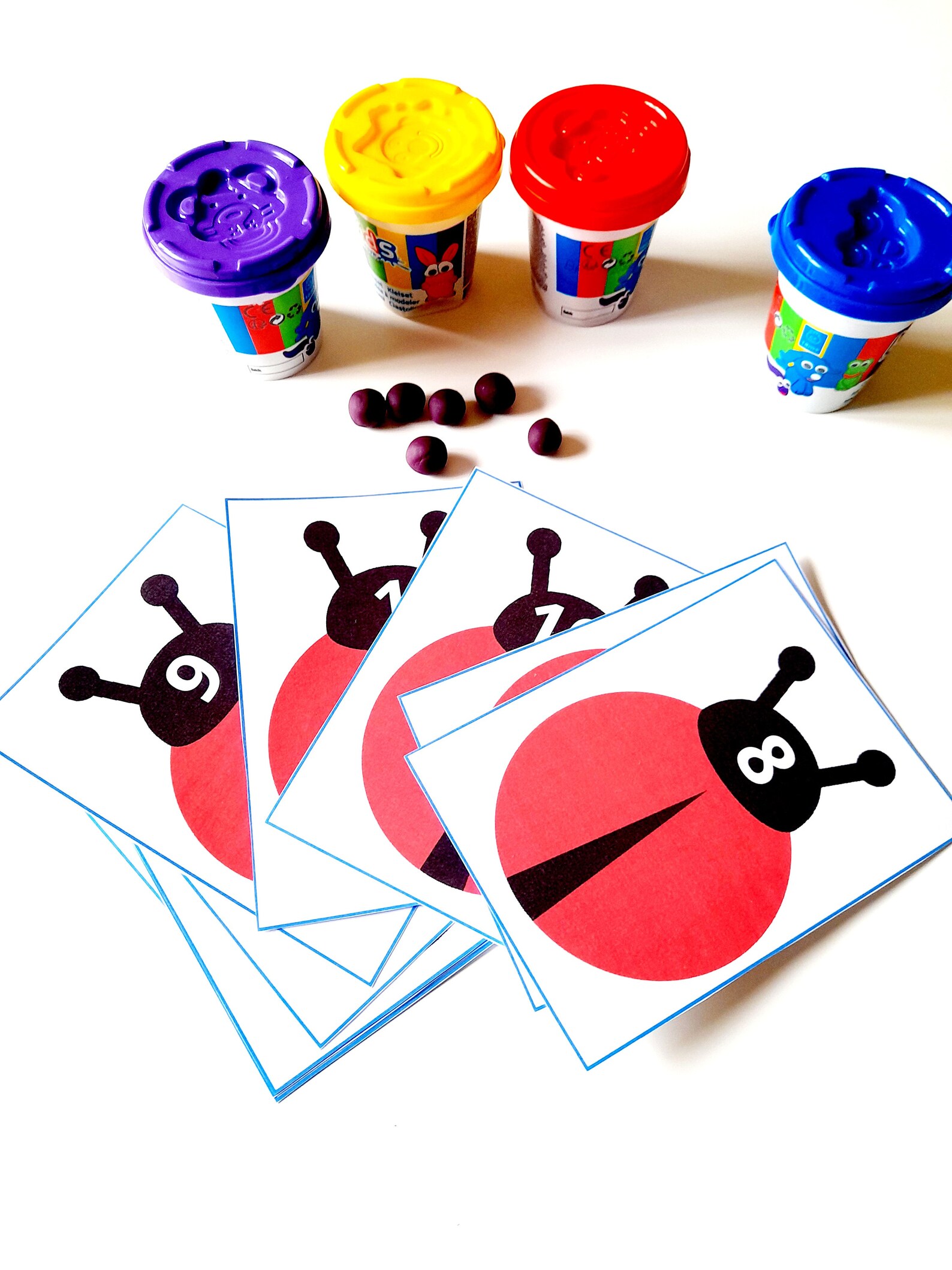Play Dough Activity Mats, to Count 1 to 10, Kindergarten Worksheets ...