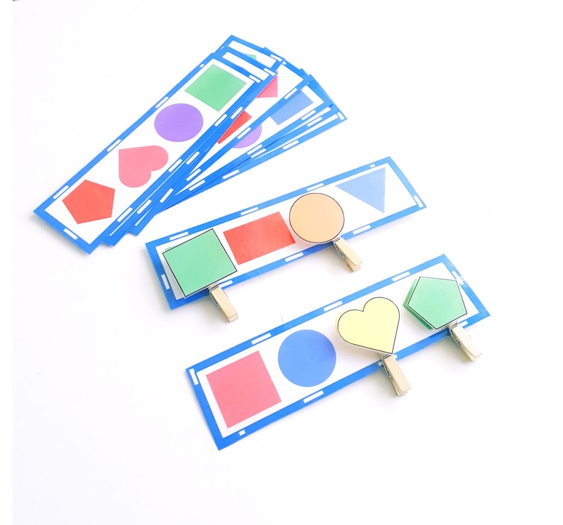 Shape Matching Game, Learning Shapes, Fine Motor Skills - Etsy