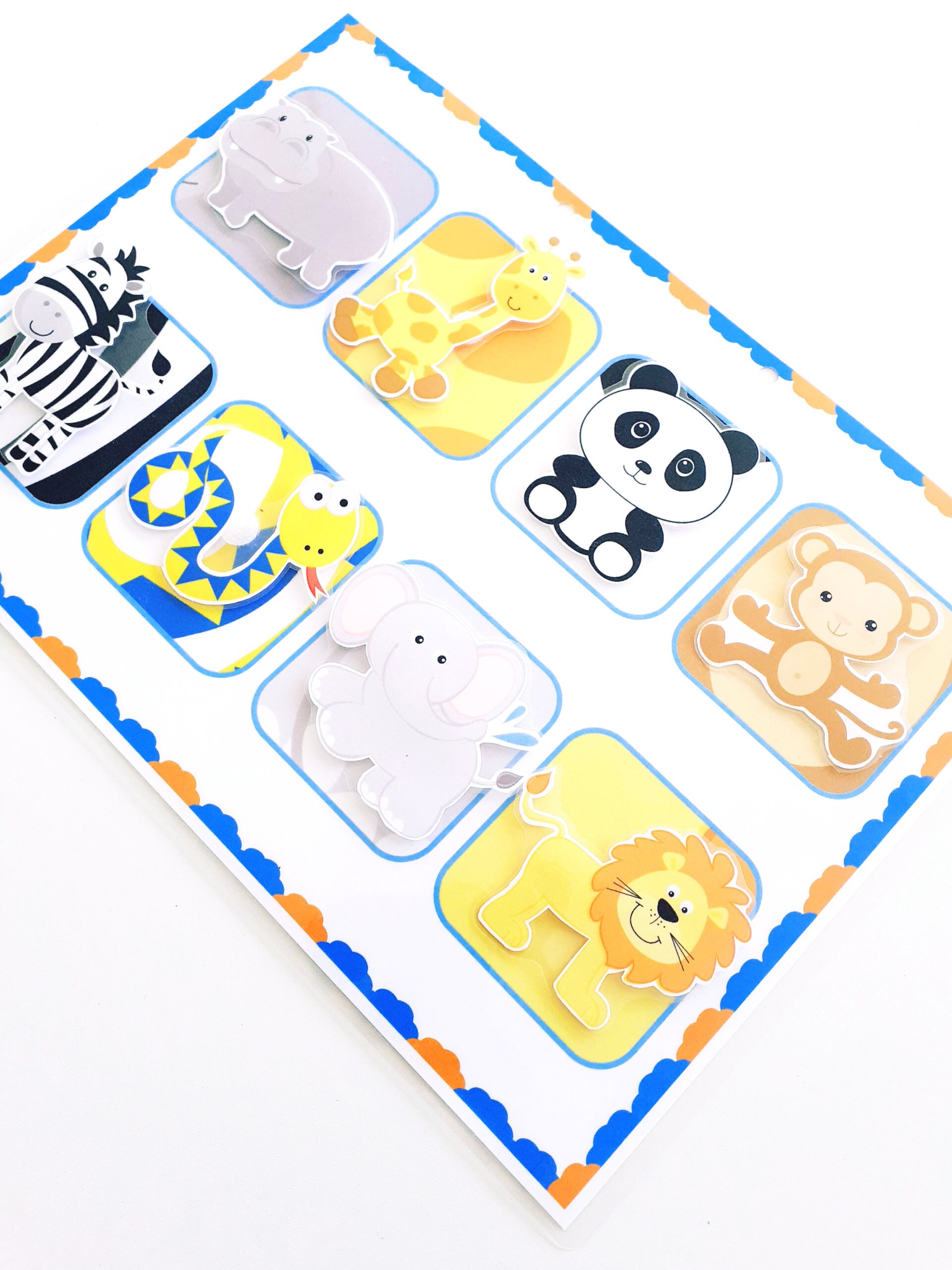 Animal Matching Game Safari Animal Matching Memory Game - Etsy