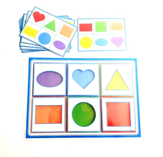 Shape Pattern Activity Shape Matching Shape Matching Game - Etsy