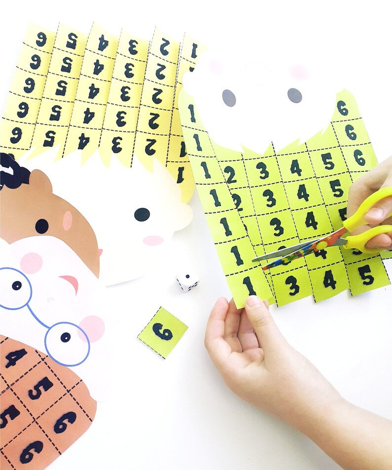 Hair Scissor Skills Activity Learn Numbers Cut Activity - Etsy