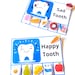 Sad and Happy Tooth, Dental Health Printable Worksheet for Toddlers ...
