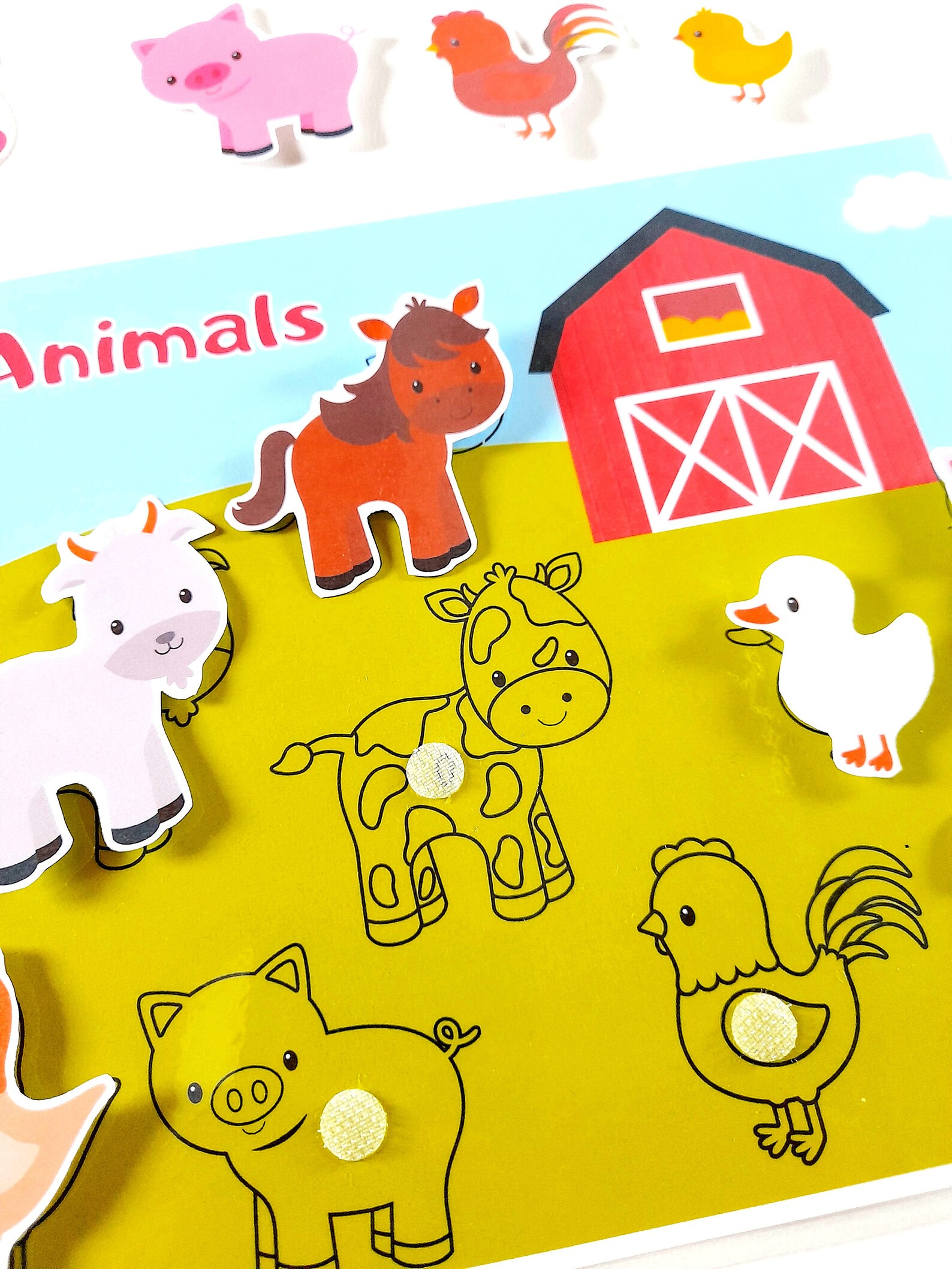 Animal Matching Game, Farm Animal Matching , Memory Game, Printable ...