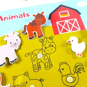 Animal Matching Game, Farm Animal Matching , Memory Game, Printable ...