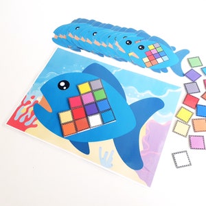 Fish Pattern Activity, Pattern Strips, Color Matching Game, Preschool ...