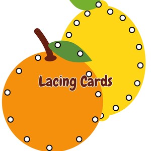 Fruits and Vegetables Lacing Activity, Toddler Lacing Practice, Preschool Fine Motor Skills ...