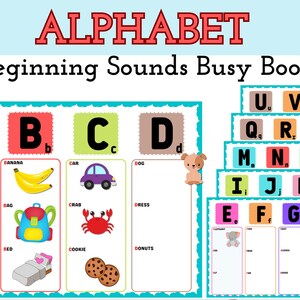 Beginning Sound Worksheet , Beginning Sounds Busy Book, Alphabet ...