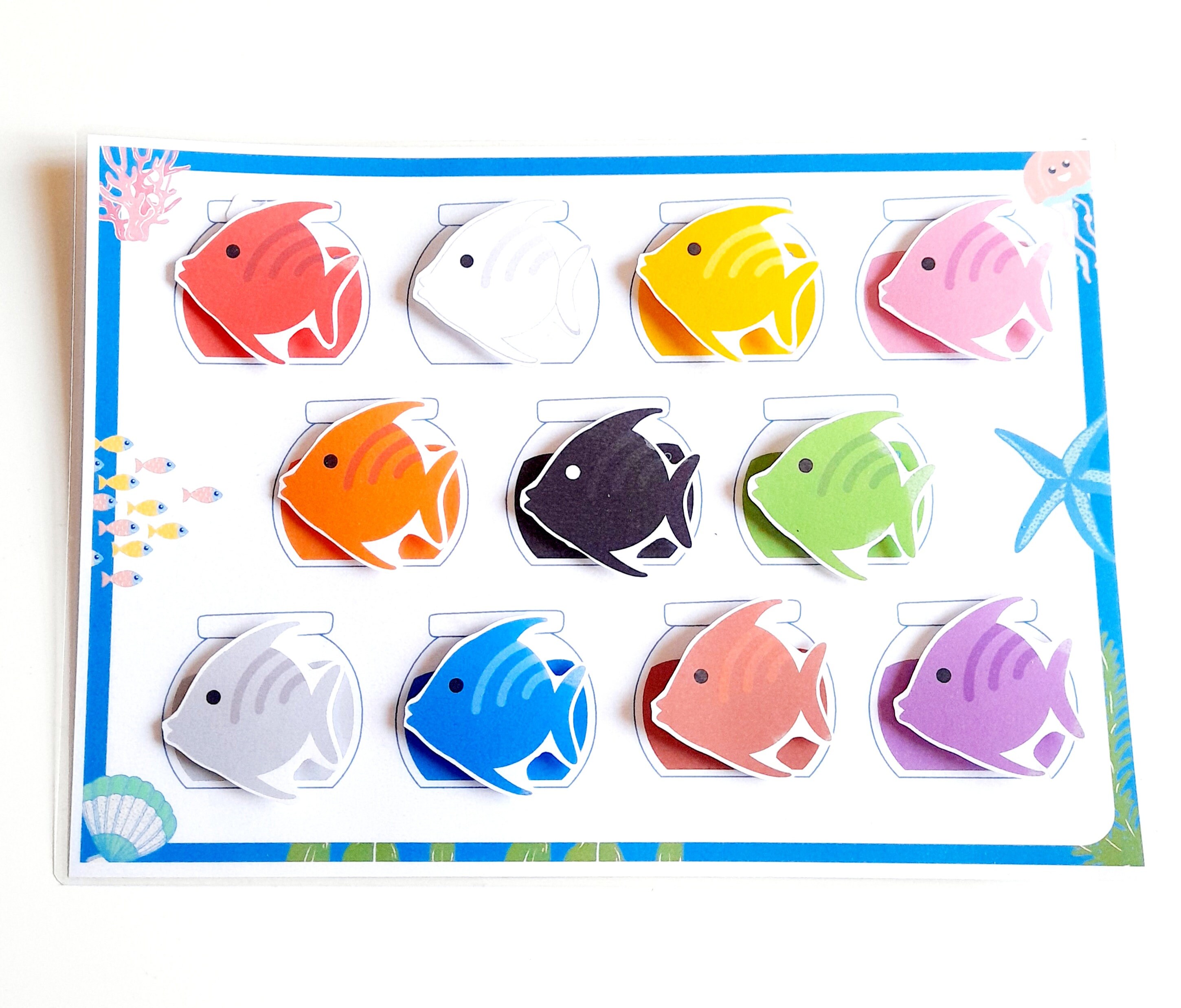 Color Activity With Fish Fine Motor Activities for Toddlers - Etsy
