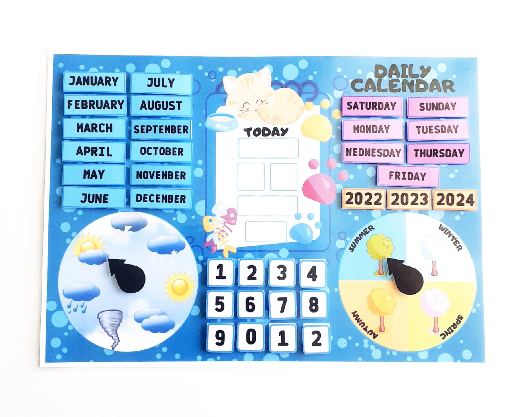Daily Calendar, Printable Perpetual Calendar, Printable Calendar ...