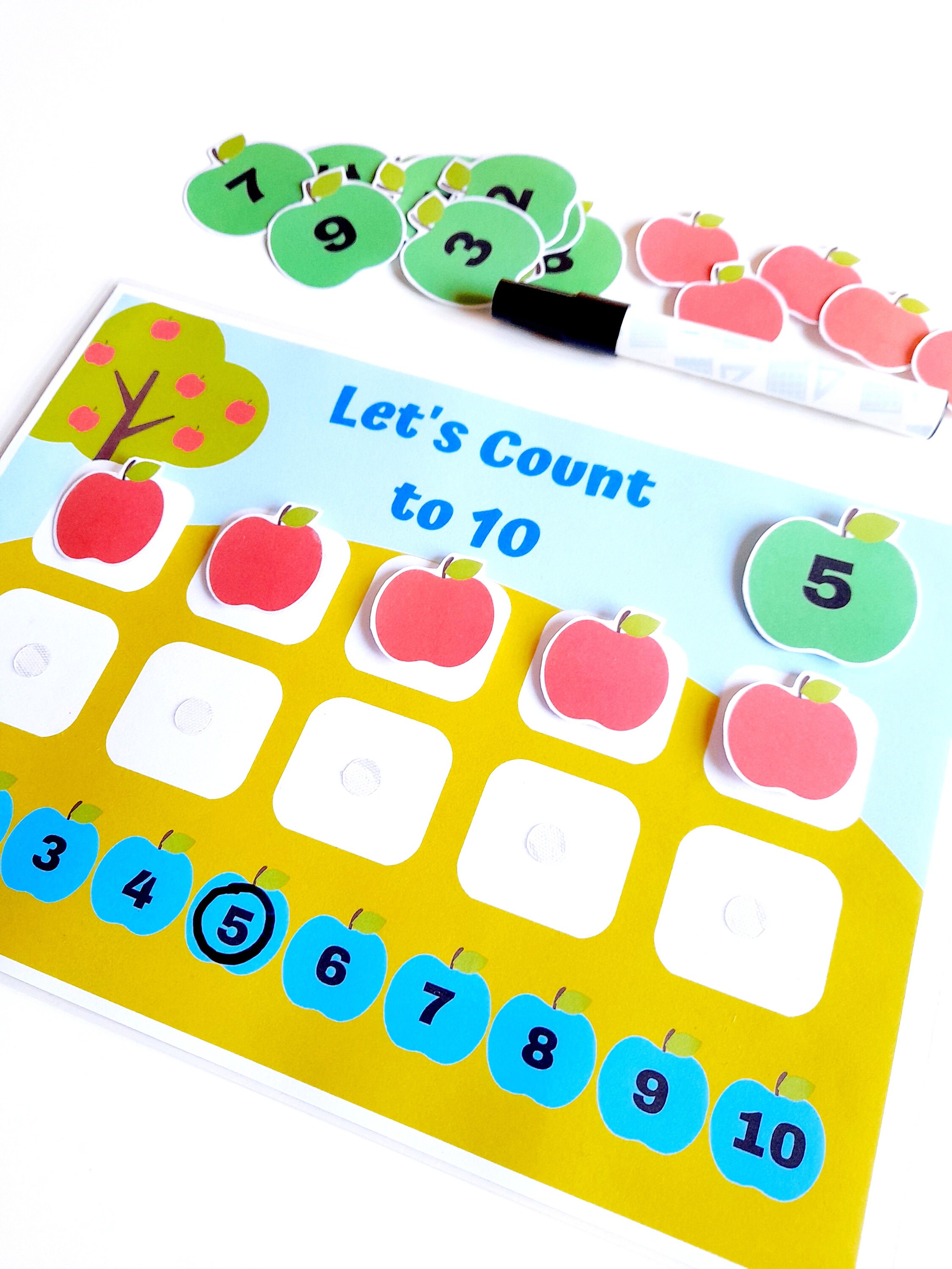 Apple Counting Activity Numbers 1 to 10 Count for Kids - Etsy