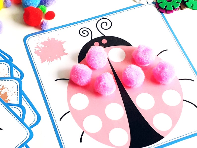 Ladybug Color Sorting Sorting Color Fine Motor Skills Home - Etsy