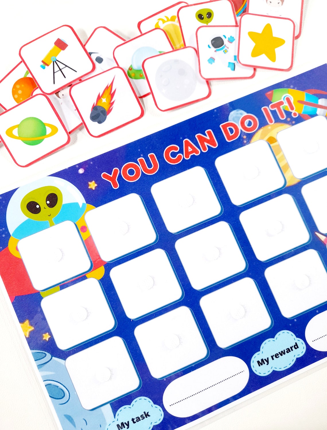 Space Reward Chart Printable Behavior Chart Responsibility - Etsy