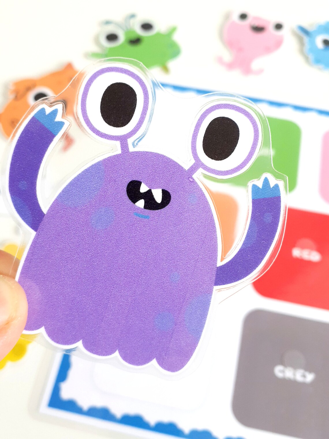 Monster Color Matching Worksheet Printable Color Matching - Etsy