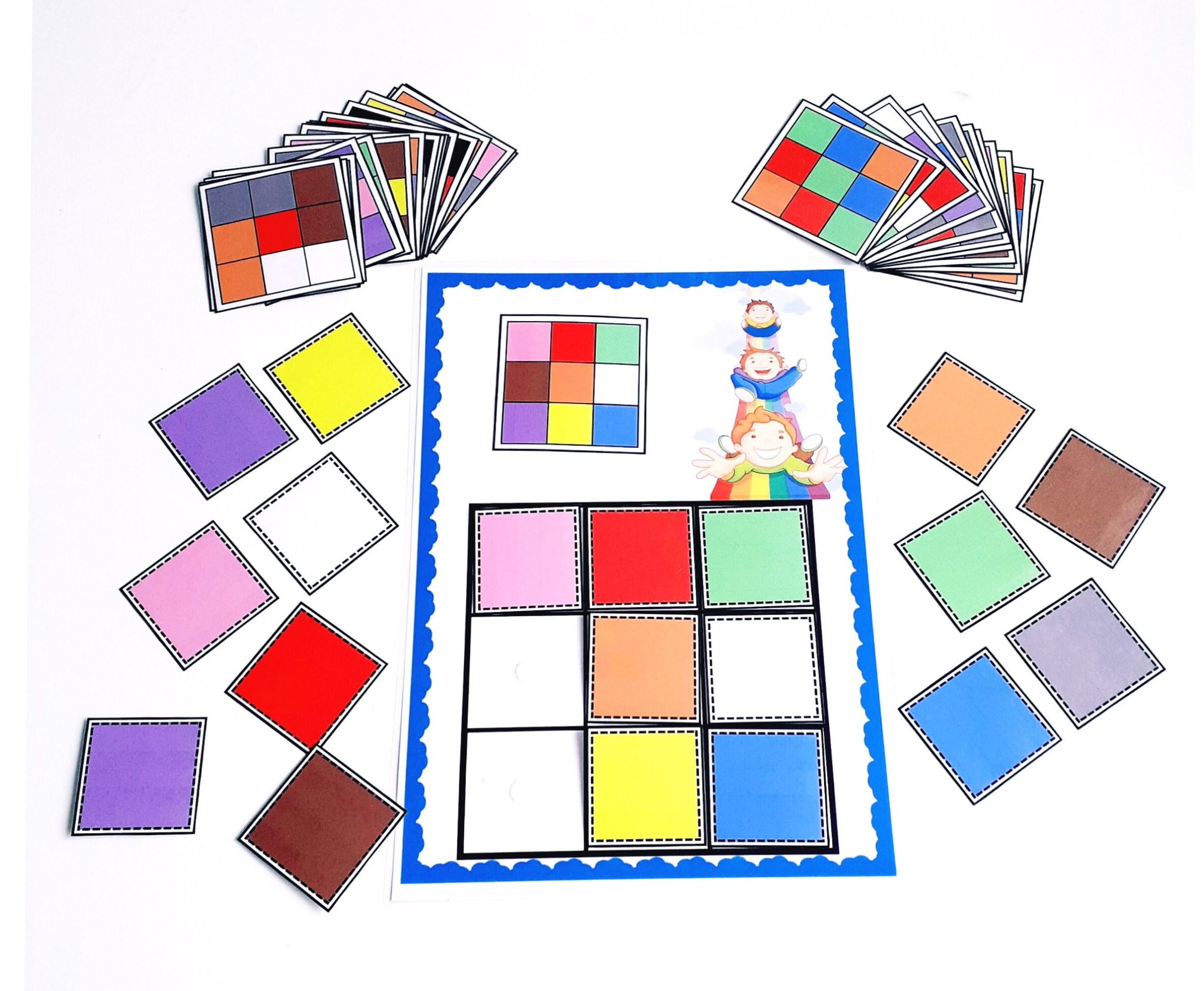 Color Pattern Activity, Fine Motor Skills, Color Matching Game ...