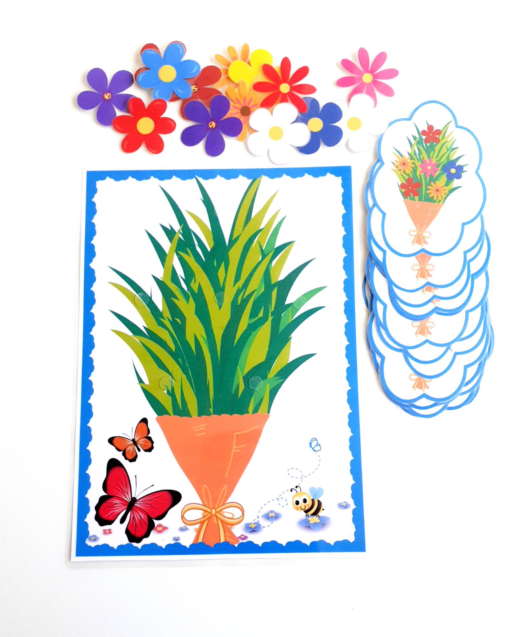 Flower Pattern Activity, Pattern Strips, Color Matching Game, Busy Book ...