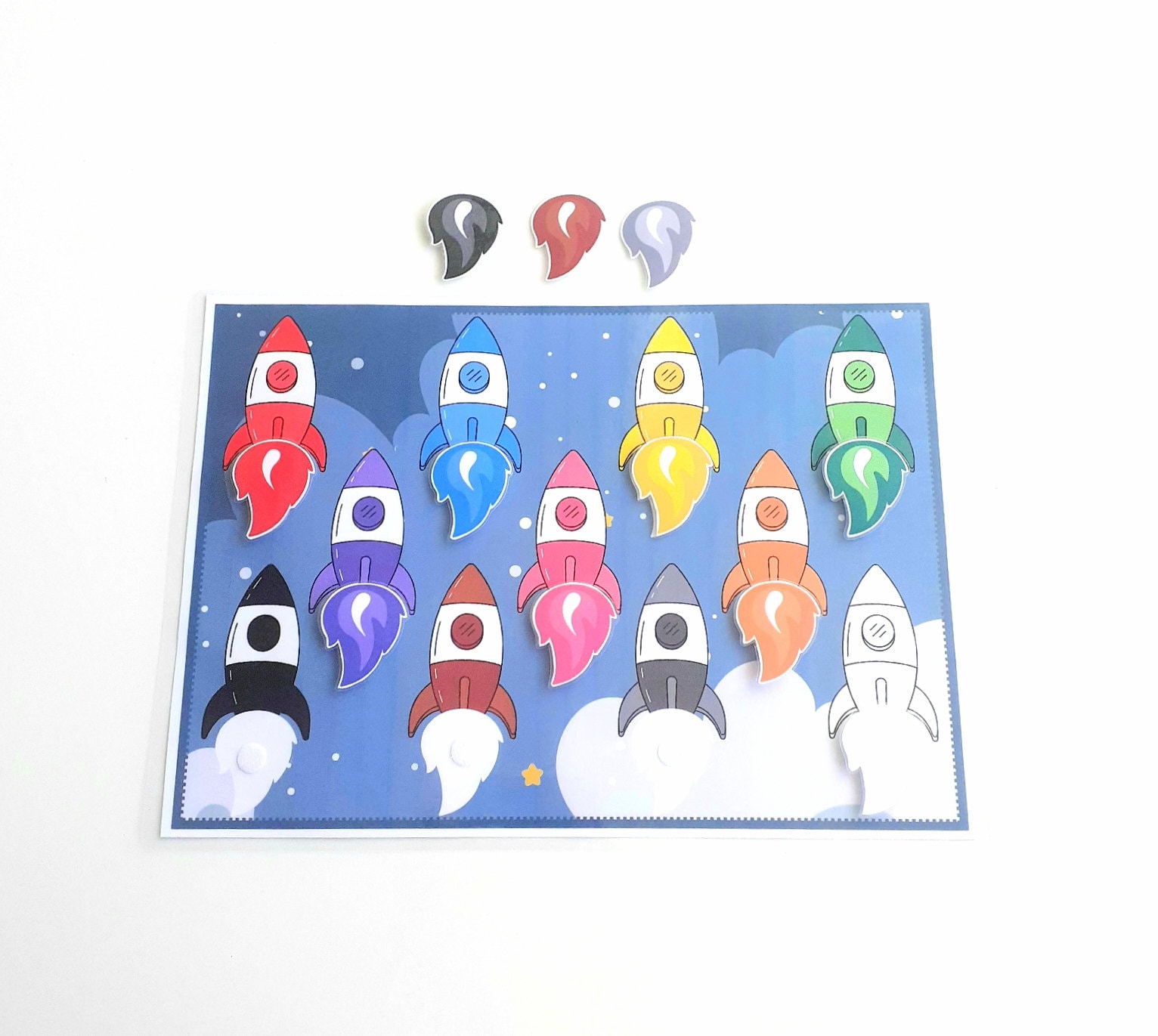 Color Sorting Matching Rocket Game Color Matching Activity - Etsy