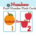 Fruit Number Flash Cards, Printable, Number Matching Game, Learning ...