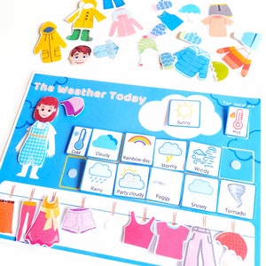 Child's Weather Chart and Printable Daily Calendar for Toddlers and ...
