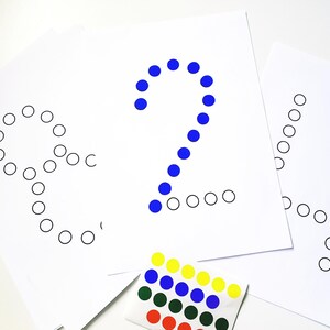 Number Dot Sticker Activity and Printable Learning Numbers. - Etsy