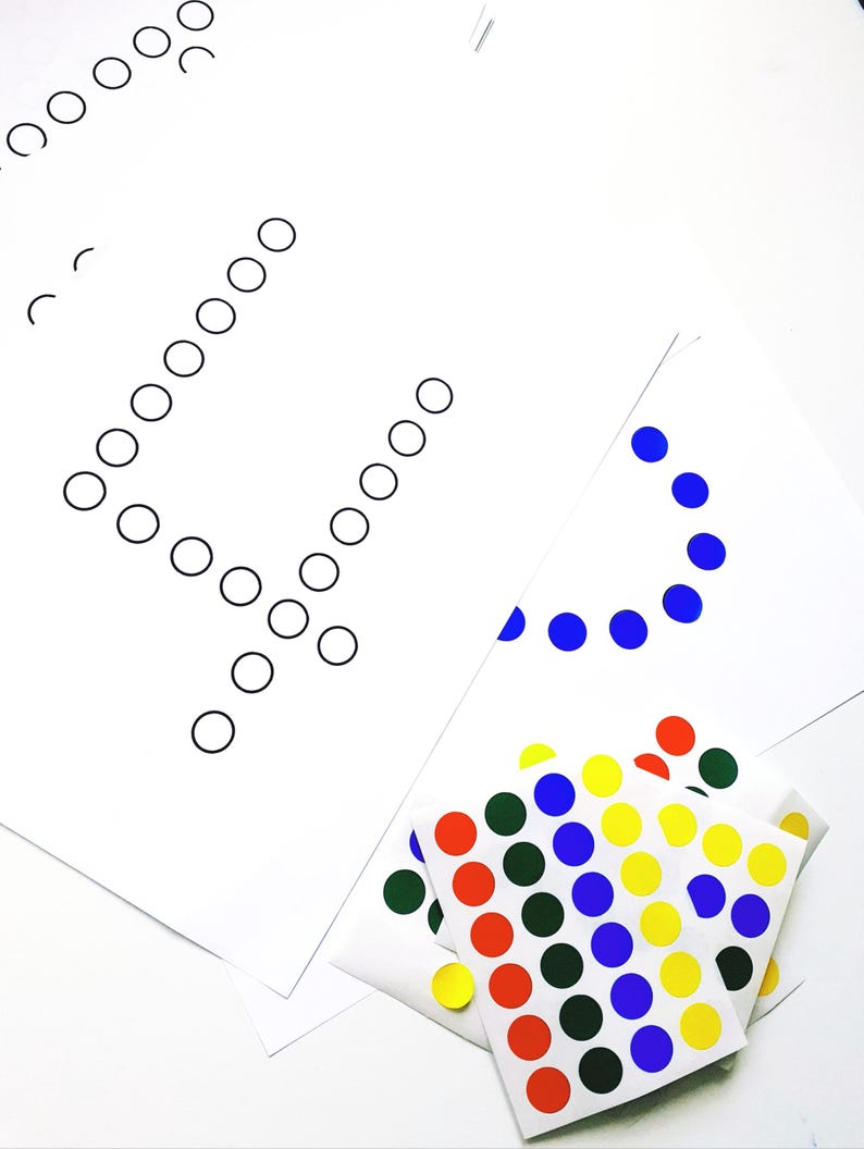 Number Dot Sticker Activity and Printable Learning Numbers. - Etsy