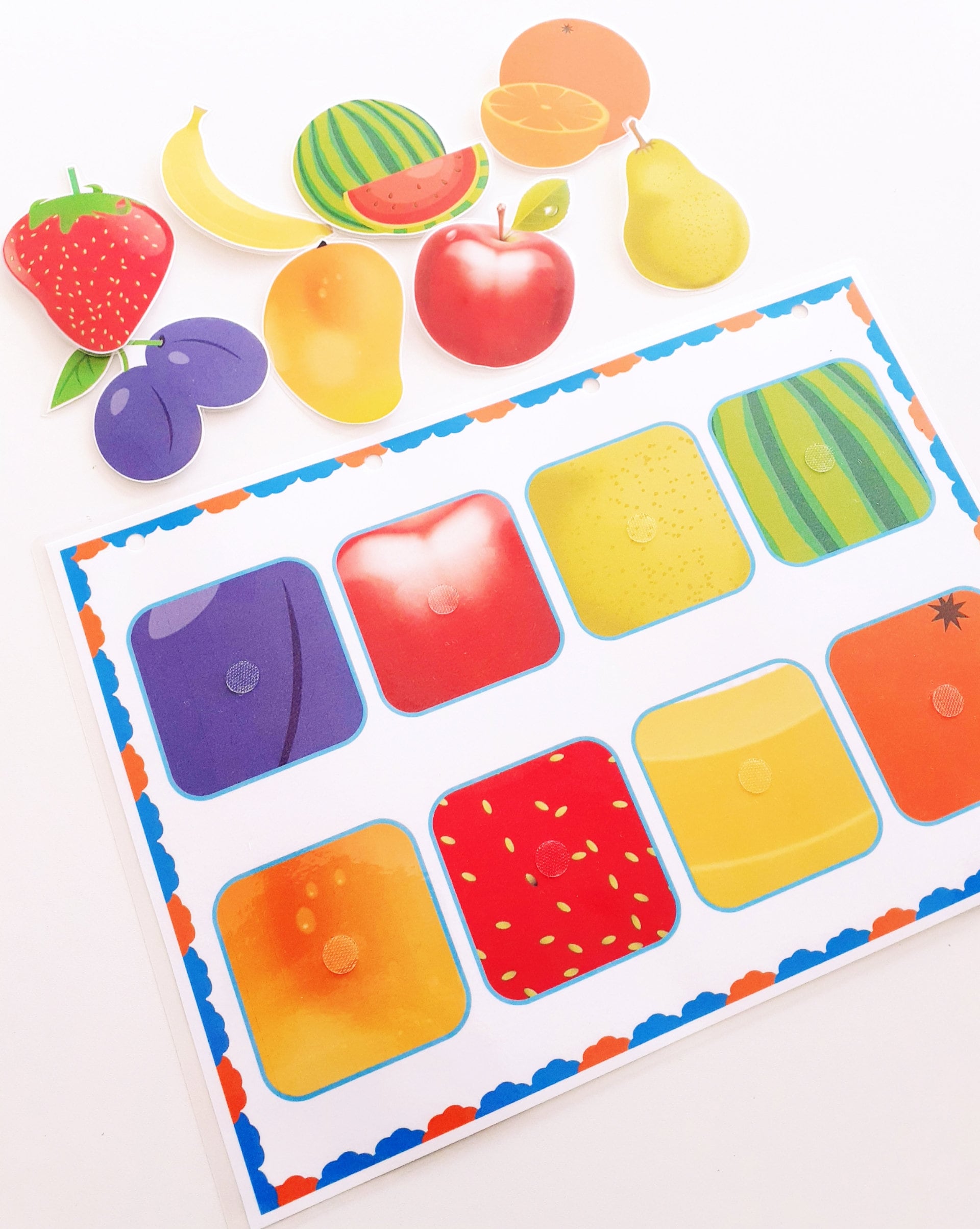 Fruit Matching Game, Fine Motor Skills - Etsy