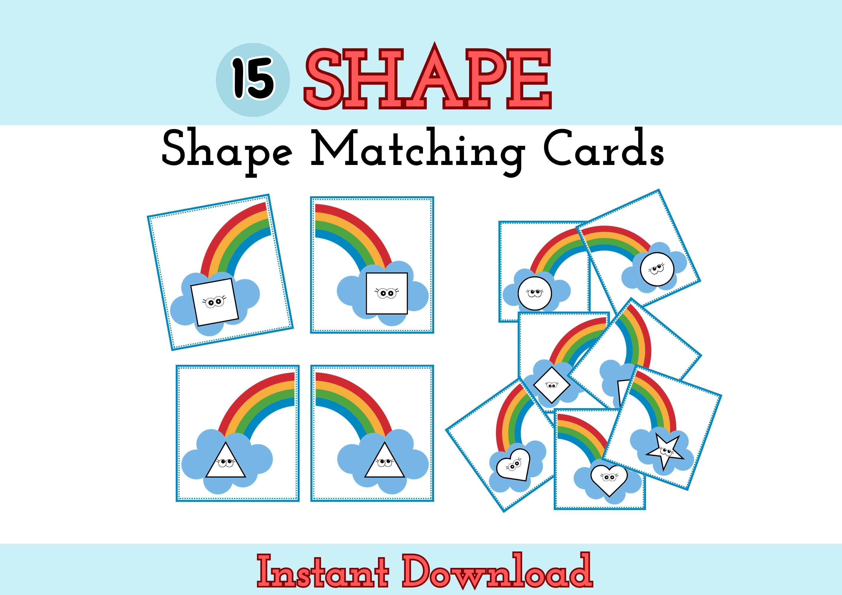 Shape Matching Game Shape Matching Game Fine Motor Skills - Etsy